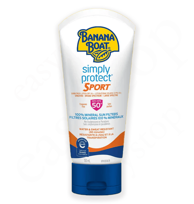 BANANA BOAT - SIMPLY PROTECT - SPORT MINERAL SUNSCREEN LOTION SPF 50 ...